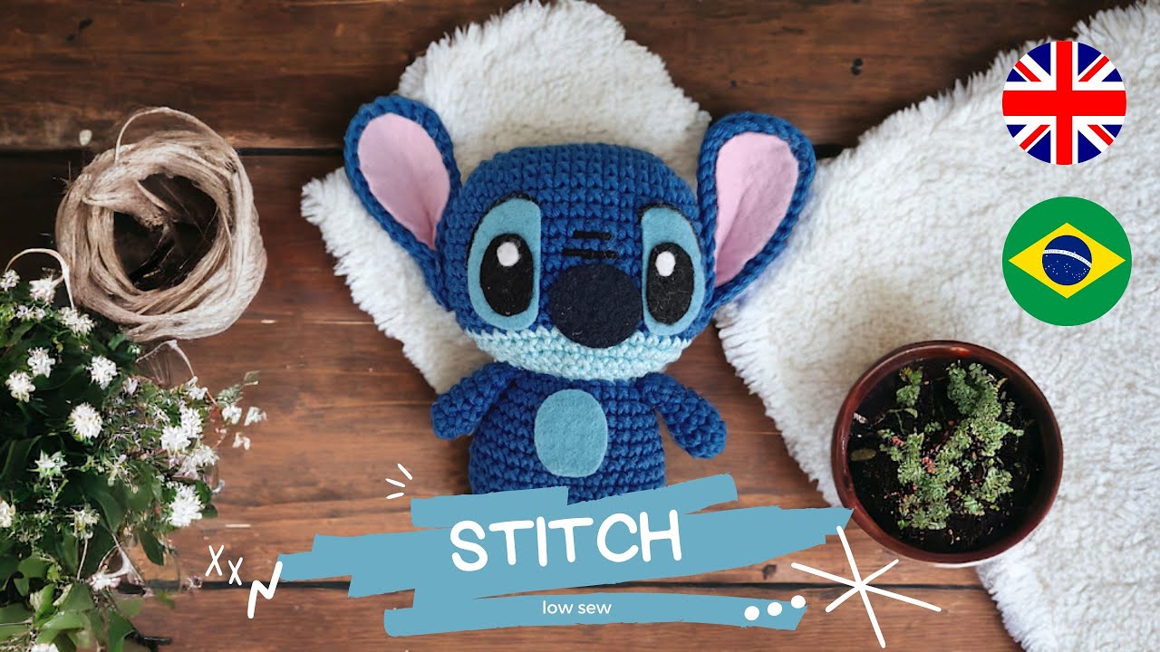 STITCH Amigurumi Crochet Tutorial Nivel Fácil | Low sew | pt/eng - YouTube