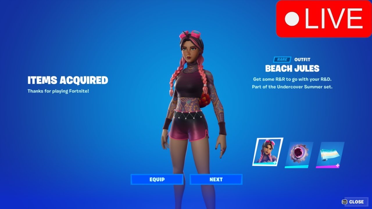 🔴 BEACH JULES FORTNITE ITEM SHOP Today LIVE! (Fortnite Season 3) - YouTube