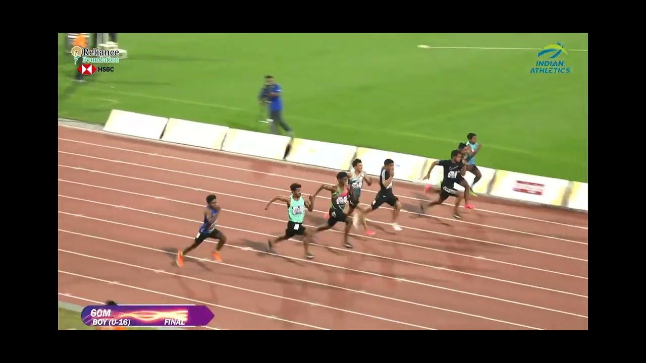 60mtr final boys 6.99 new national record 39th national junior athletic championship Bhubaneswar ...
