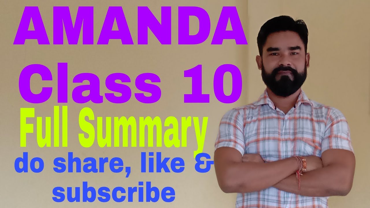 Amanda Class 10 || Summary of the poem Amanda || SEBA & CBSE English ...