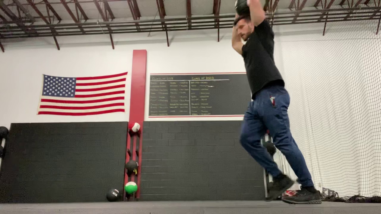 Forward Lunge w/ Fake Overhead Med Ball Throw - YouTube