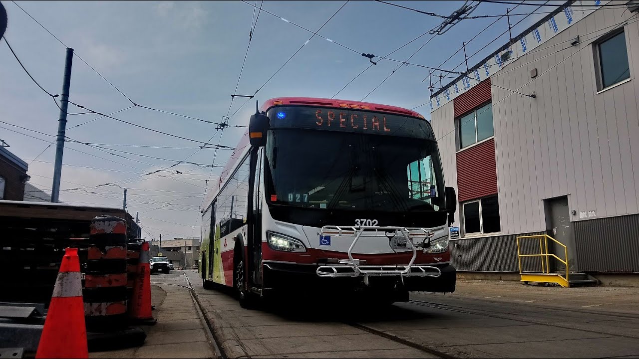TTC BUS RIDE #3702 SPECIAL FROM HILLCREST YARD TO BATHURST STN - YouTube