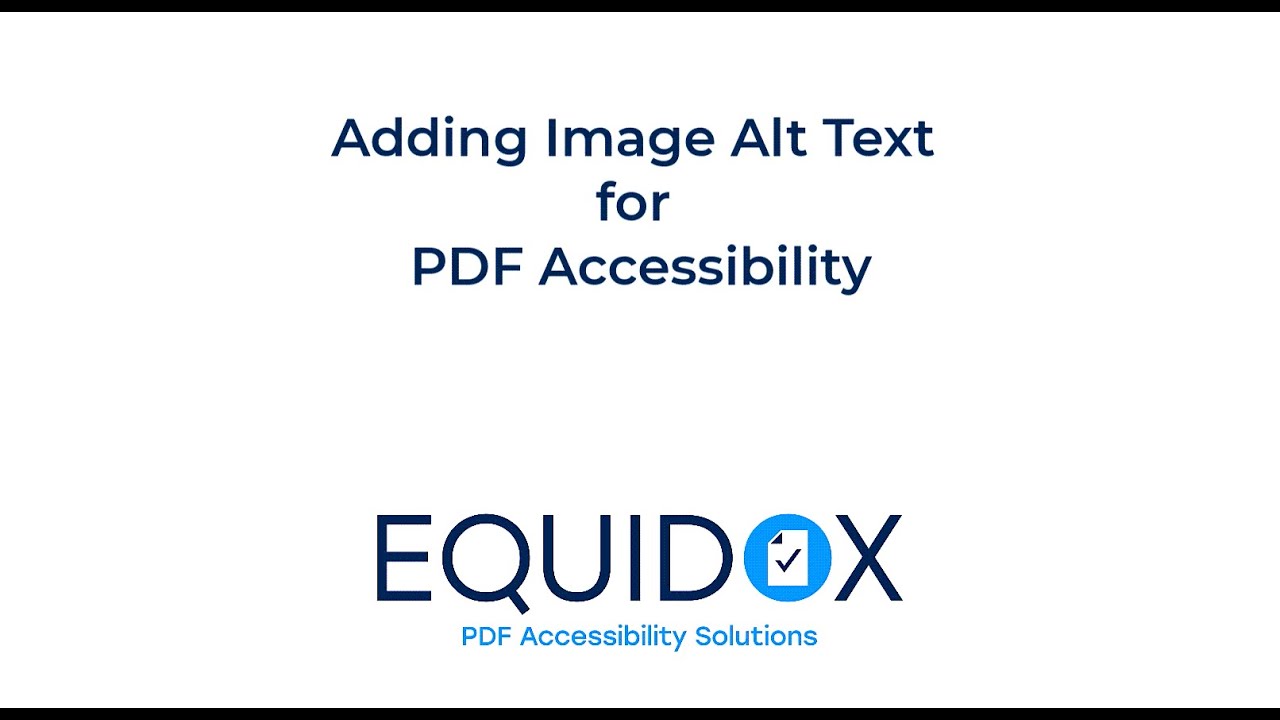 Tagging Images and Adding Alt Text for PDF Accessibility AD - YouTube