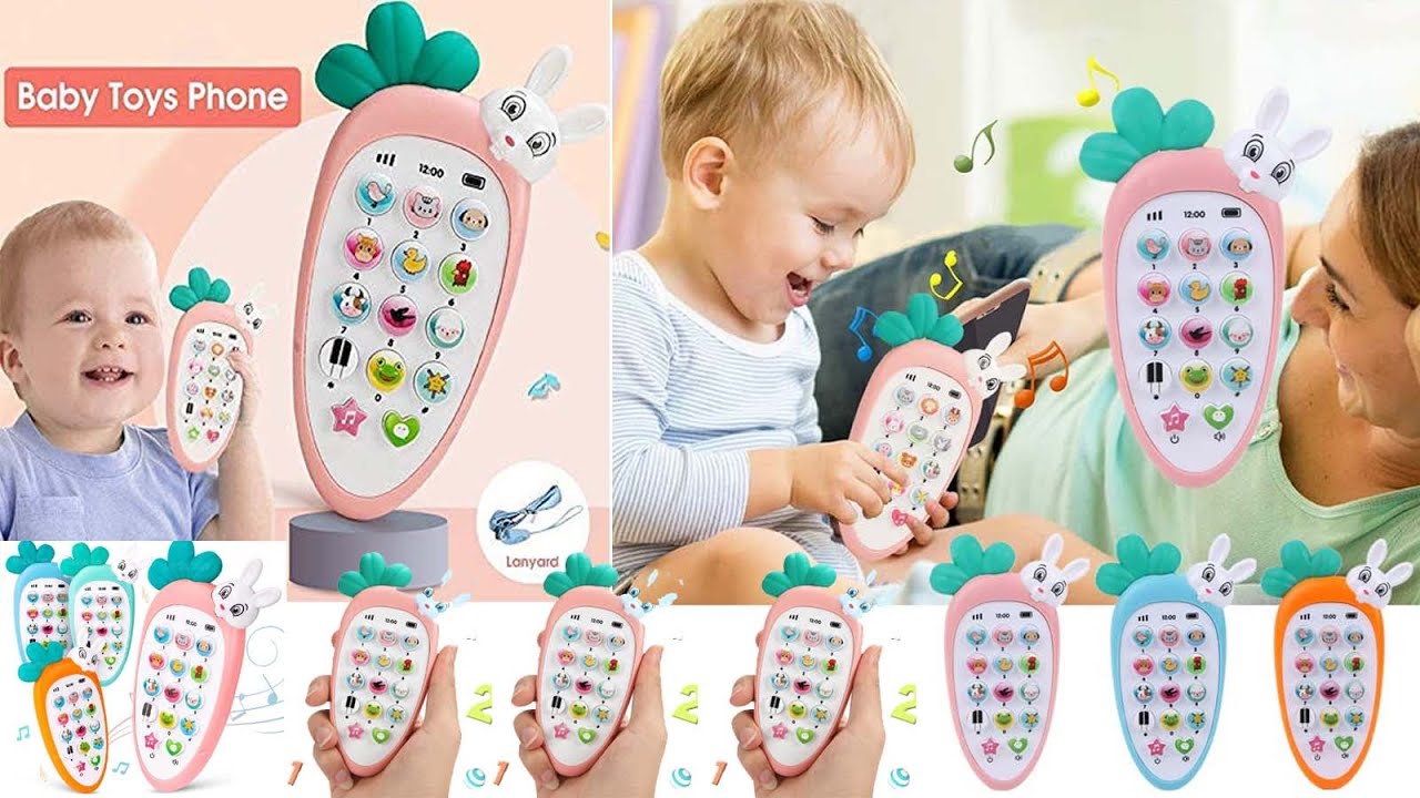 Rabbit-Shaped Baby Cell Phone Toy With 3D Lights & Various Music/Sounds ...