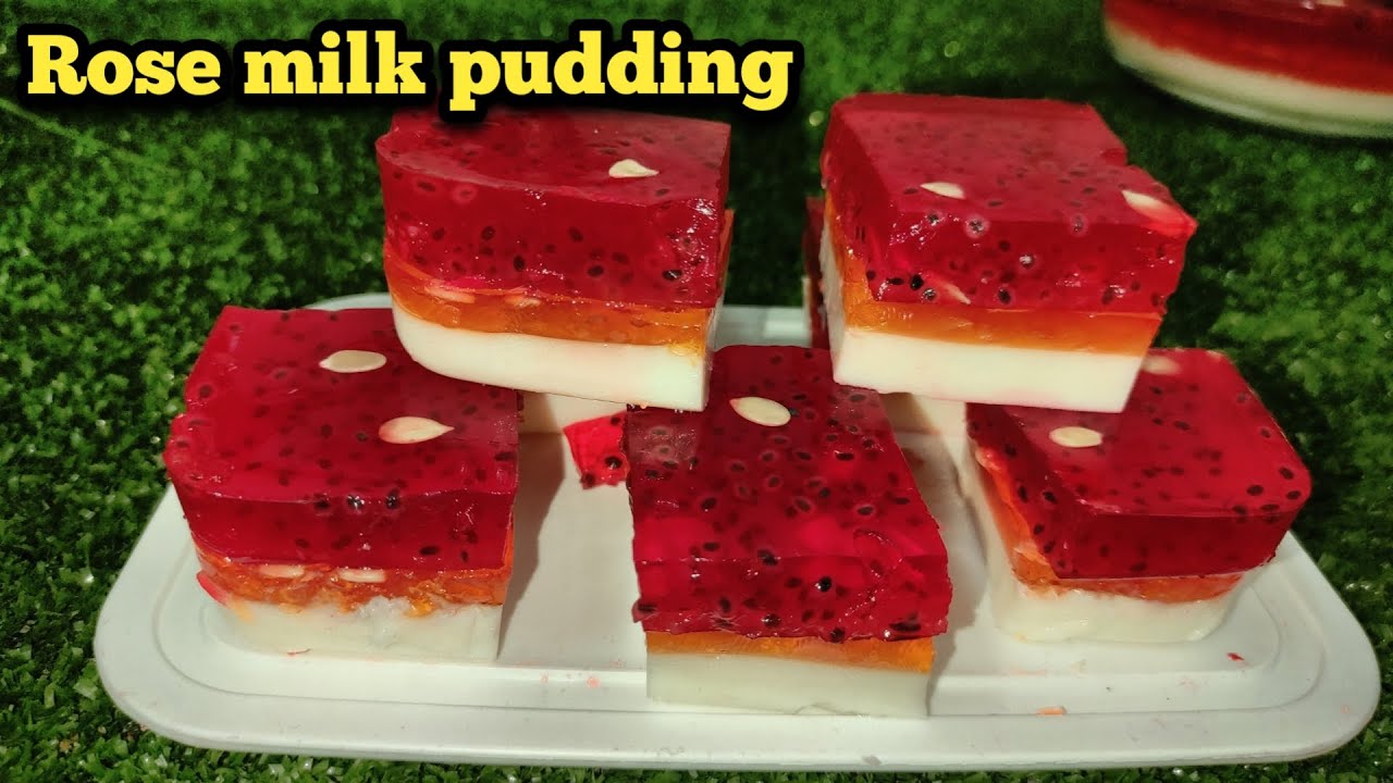 Delicious Homemade Rose Milk Pudding Recipe || Ramzan Special. - YouTube