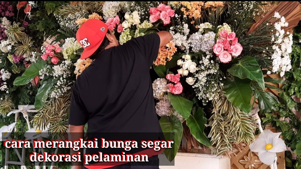 cara merangkai bunga dekorasi pelaminan . bunga segar @budibajakan ...
