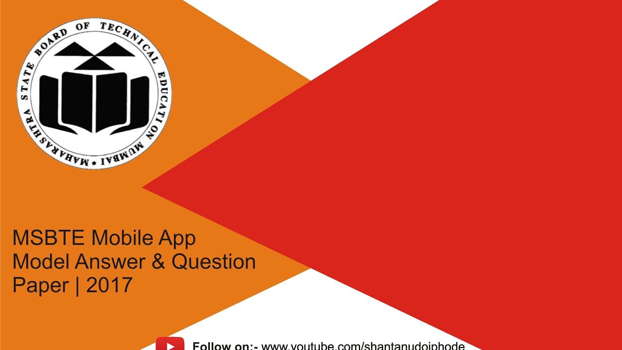 How to download Model answer paper | MSBTE Mobile App | 2017 - YouTube