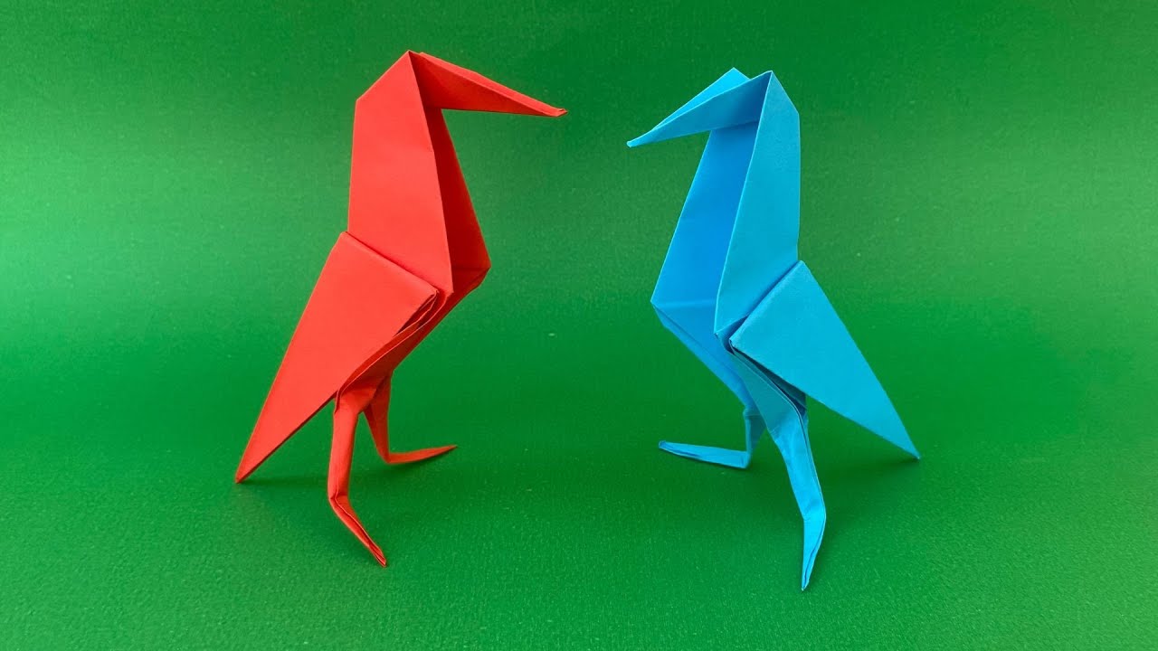 Hvordan laver man origami? | Papir krage - YouTube