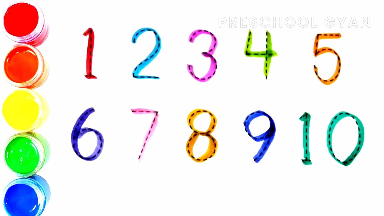 Tracing Numbers for Kids | Dotted Numbers Tracing for Preschoolers ...