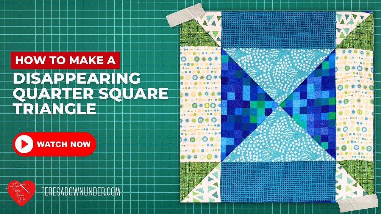 How to make a Disappearing quarter square triangle (QST) - YouTube