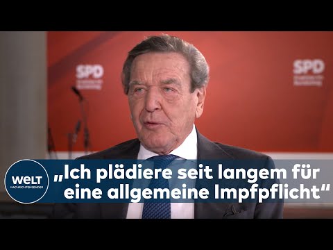 ALTKANZLER GERHARD SCHRÖDER: „Impfunwillige sind die, die spalten!“ | WELT Interview