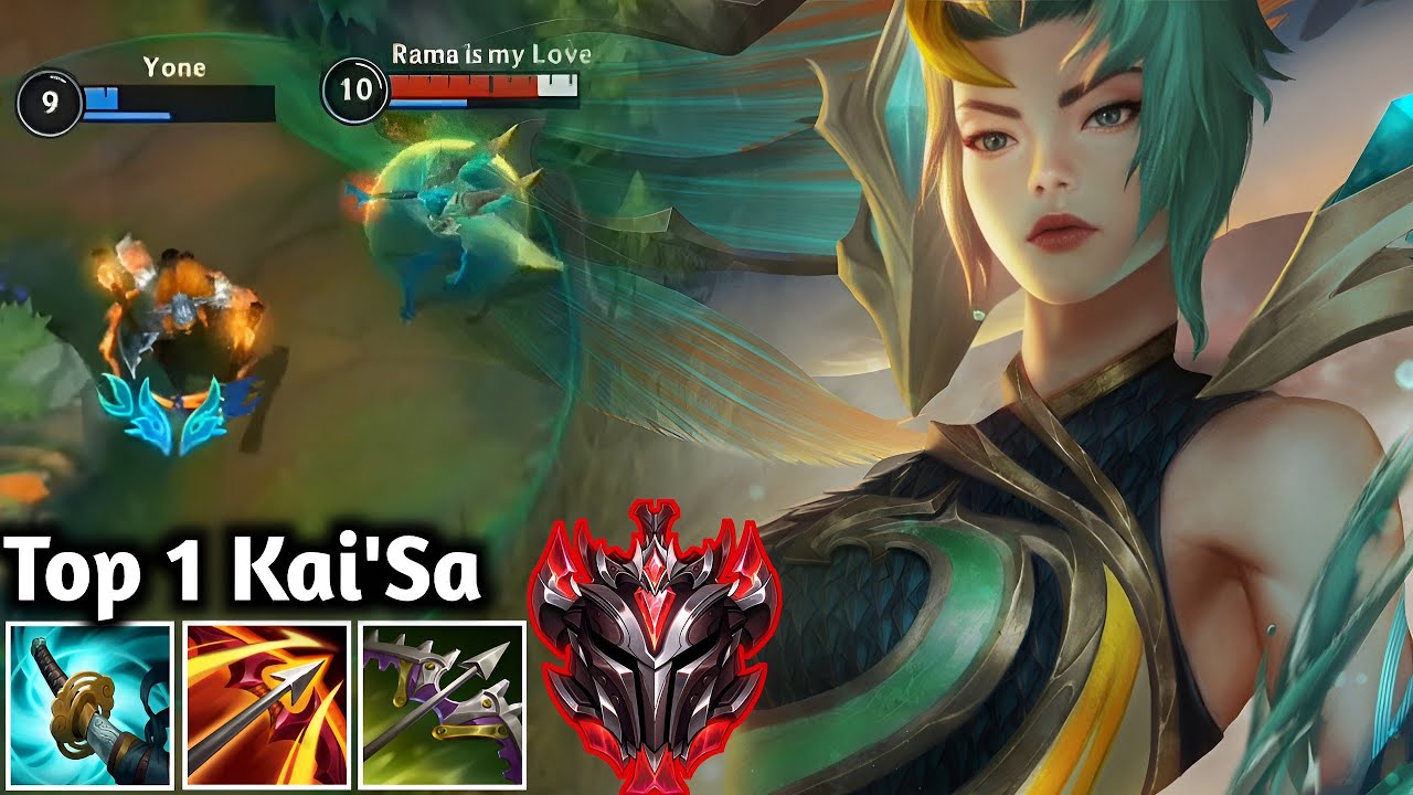 Wild Rift - Top 1 Kai'Sa ADC Duo Lane Gameplay - YouTube