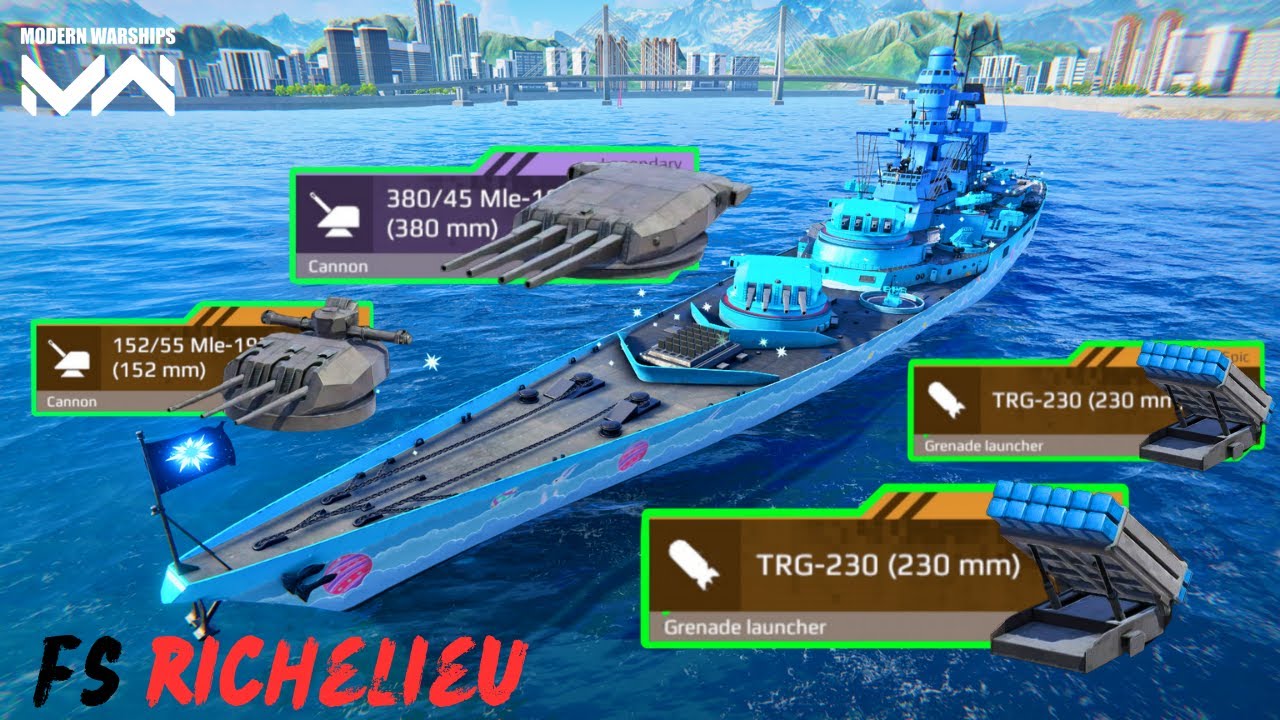 FS Richelieu - Legendary battleships 😎 like a Monster 🔥- modern ...
