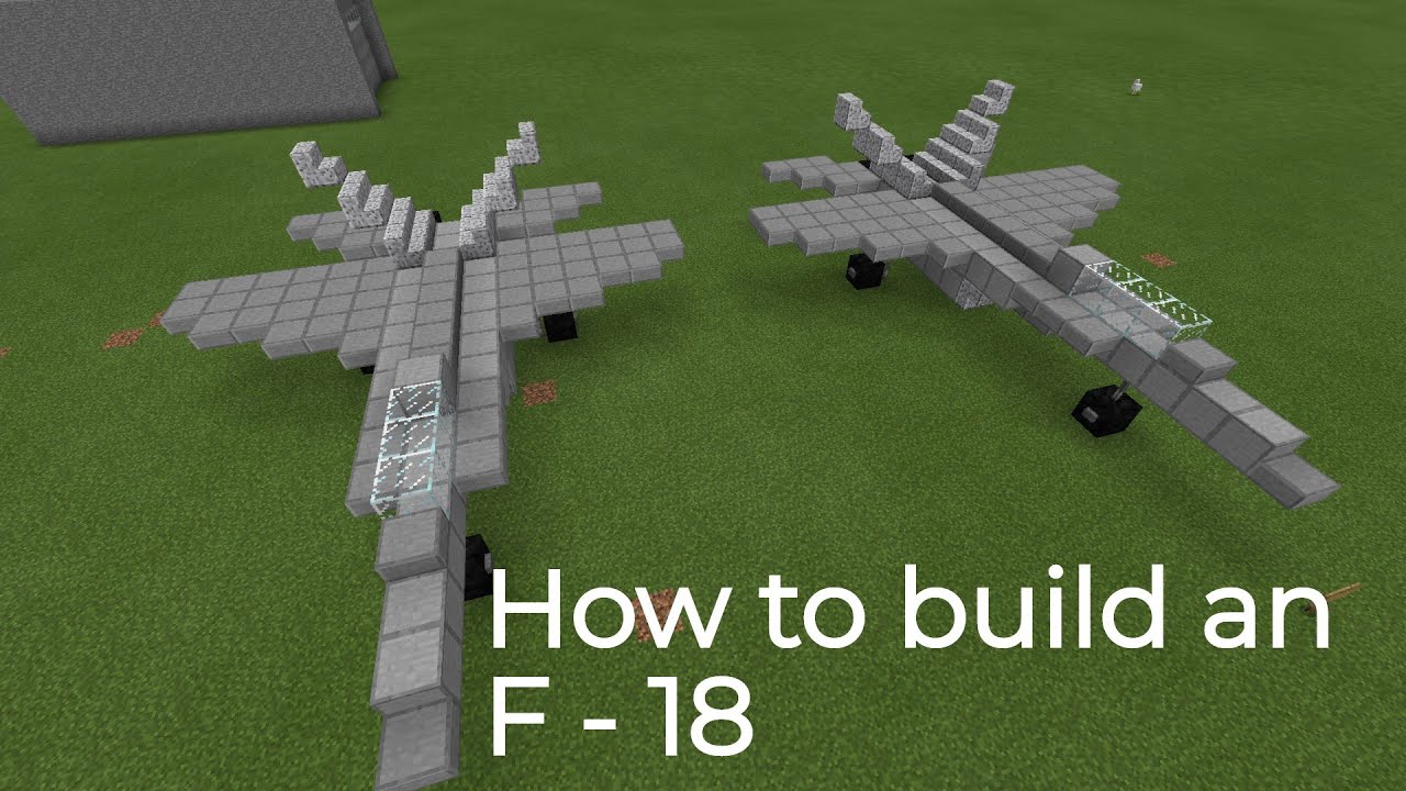 Minecraft tutorial - How to build the F - 18 ( simple ) - YouTube