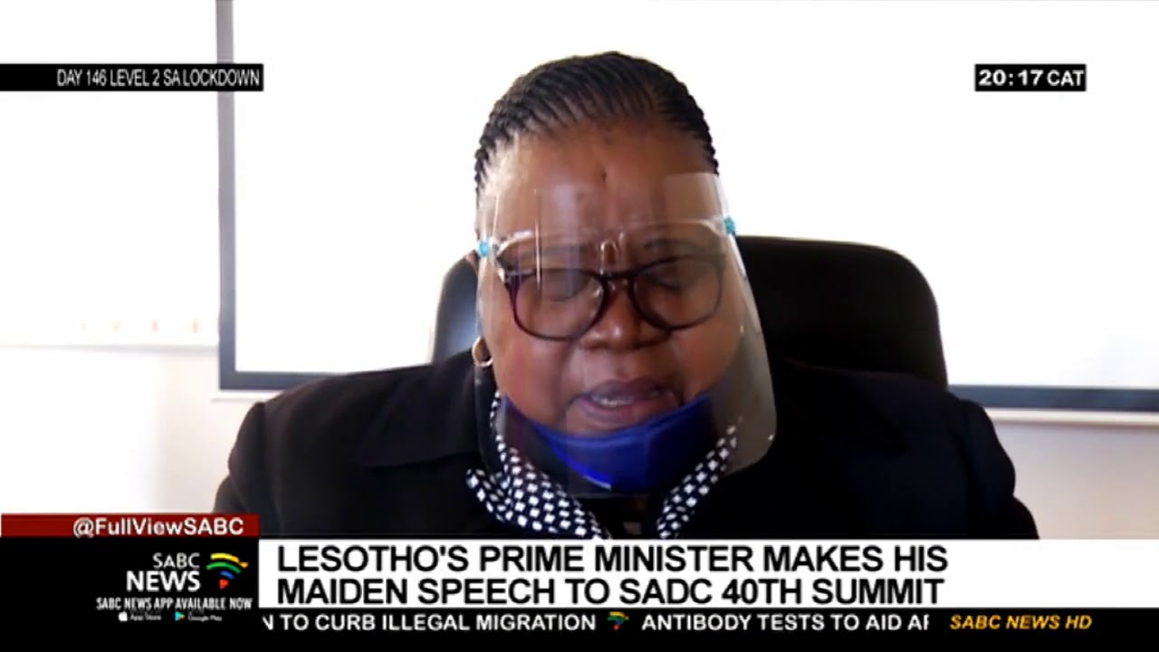 Lesothos's PM Dr. Moeketsi Majoro delivers maiden speech to SADC - YouTube