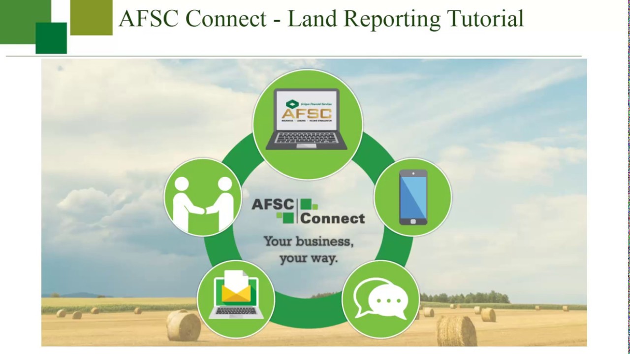 AFSC Connect - Land Reporting Tutorial - YouTube