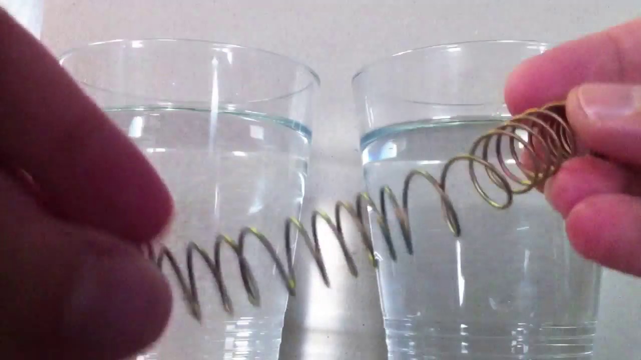 Shape Memory Effect NiTiCu Spring - YouTube