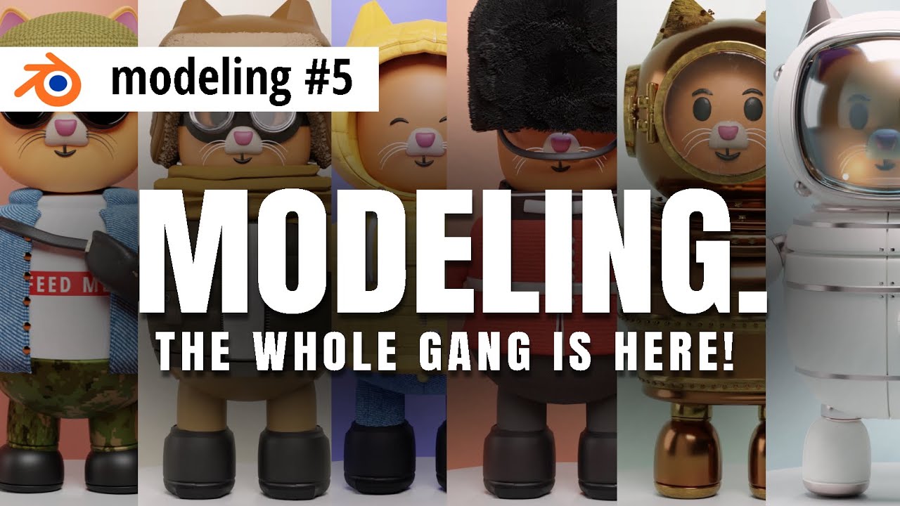 Modeling in Blender! The Whole Gang Is Here! - YouTube