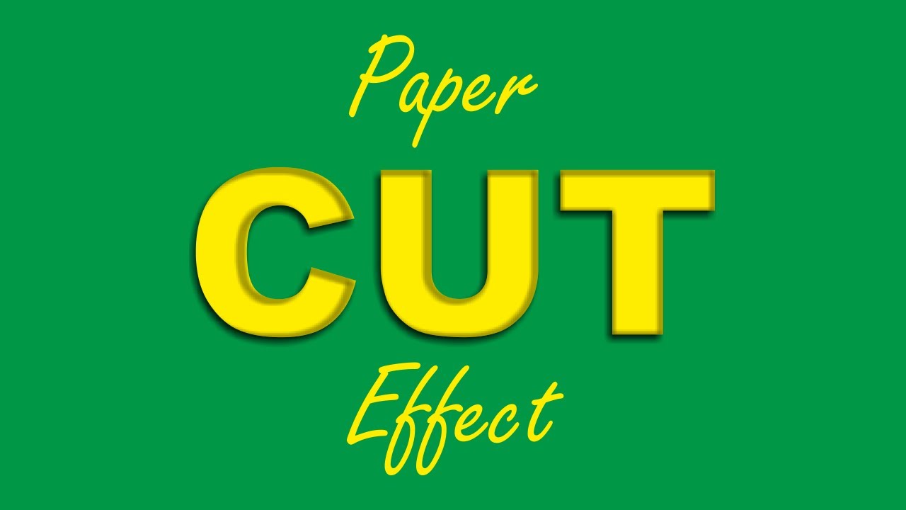 Cut Effect | Paper Cutting Effect | Typography illustration | Basic ...