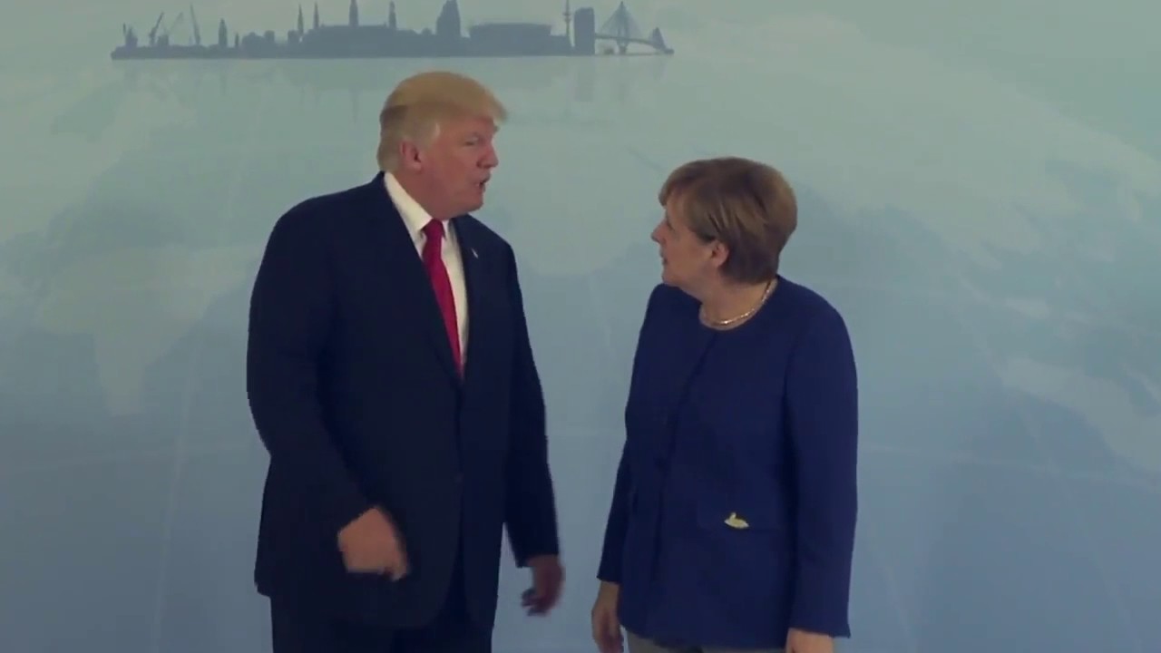 President Trump & Angela Merkel Meet in Hamburg, Germany 7/6/17 - YouTube