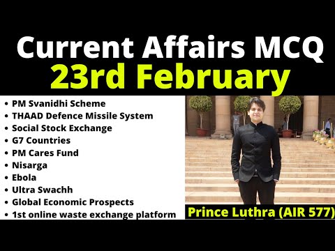 23 February 2021 | Daily Current Affairs MCQ [The Hindu | Prince Luthra (AIR 577) | UPSC UPPCS EPFO]