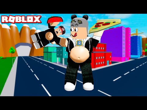 Aç Adam Olup Herkesi Yedim ve Kocaman Oldum!! - Panda ile Roblox Munching Masters