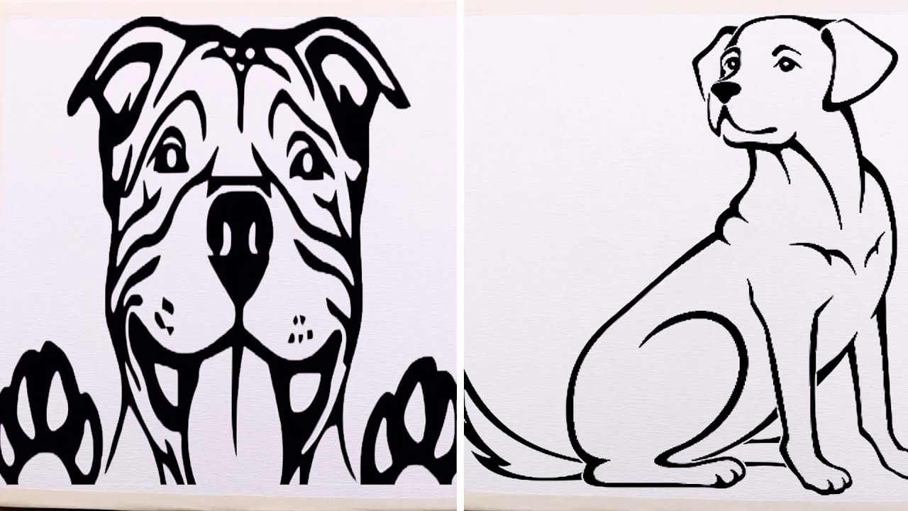 4 Easy Dogs Painting Ideas for Beginners in 5 Minutes | Acrylic ...