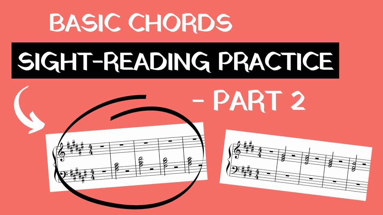 Basic CHORDS in Major Keys with Sharps - Sight-Reading Practice (Piano ...