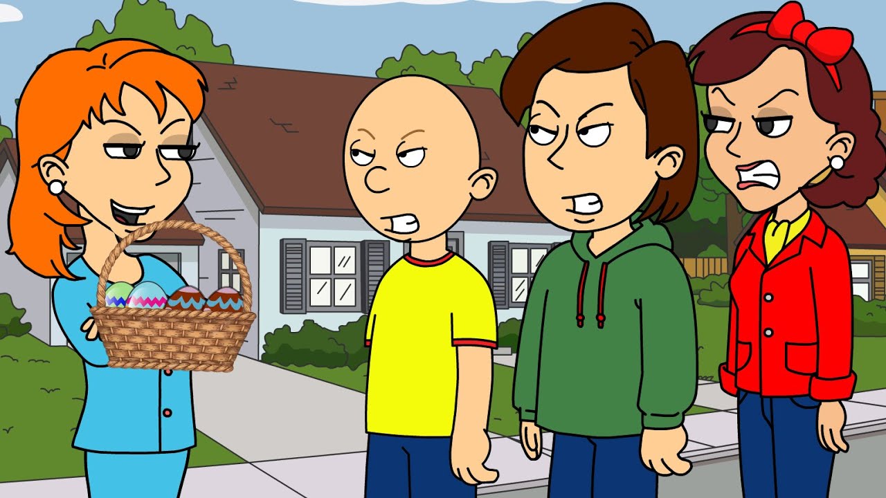 Rosie Steals Caillou's Chocolate Easter Eggs/Grounded - YouTube