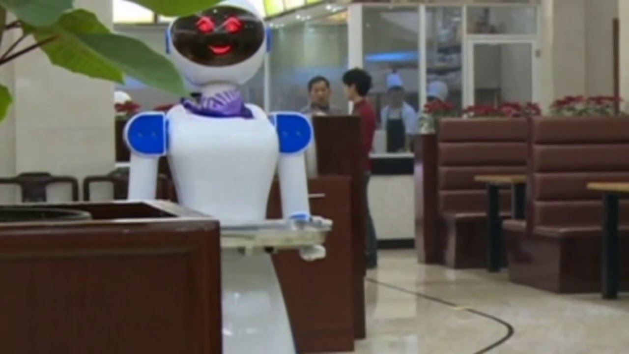 New Trend Restaurant in China | Hires robots as waiters | - YouTube