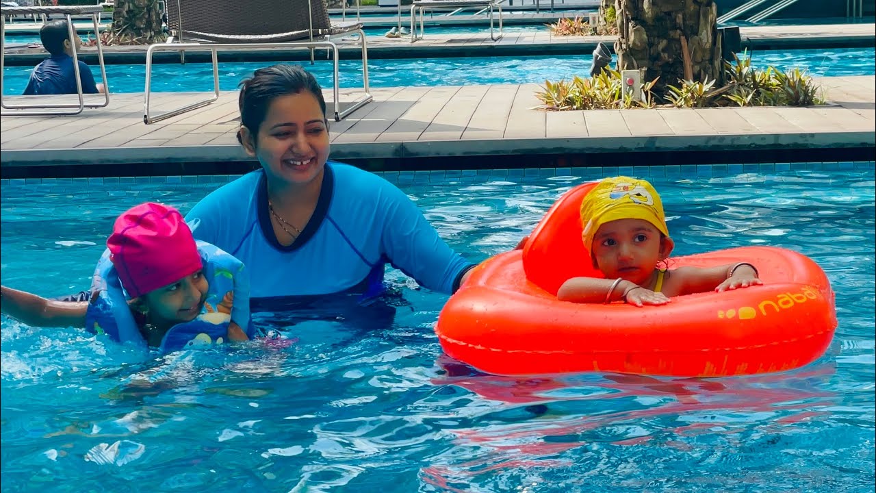 #vanishka #Vani #vanya playing in the swimming pool | June 2023 - YouTube
