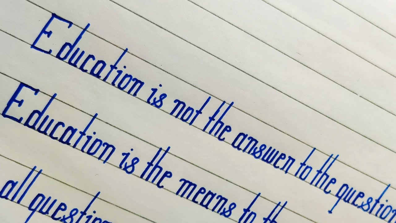 Education english handwriting practice / small boy - YouTube