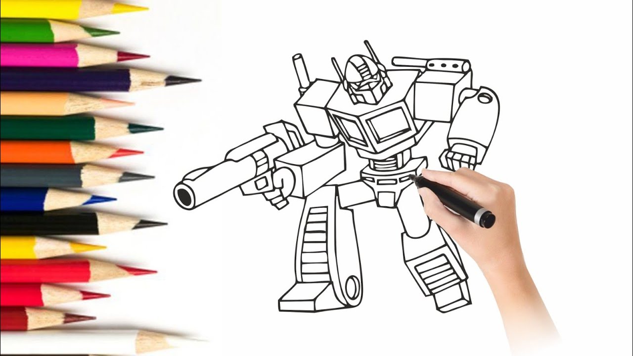 How to Draw Optimus Prime Easy | Step-by-Step for Kids | Part 1 - YouTube