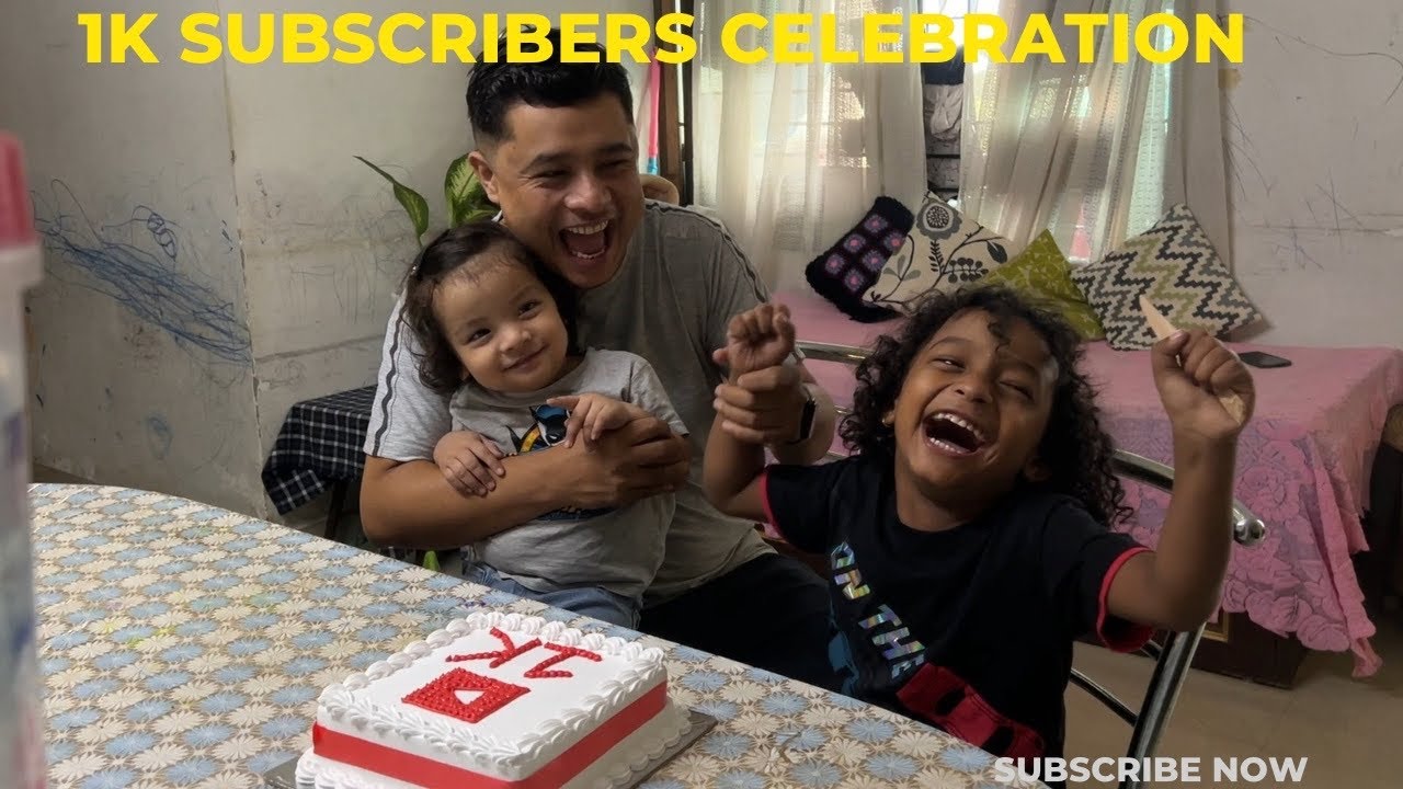 1000 subscribers celebration and cake cutting with my family-My Youtube ...