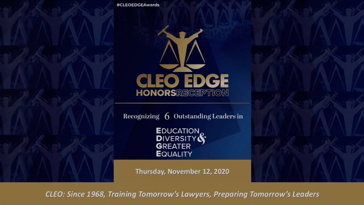 Vickee Jordan Adams Remarks during the CLEO EDGE Honors Virtual ...