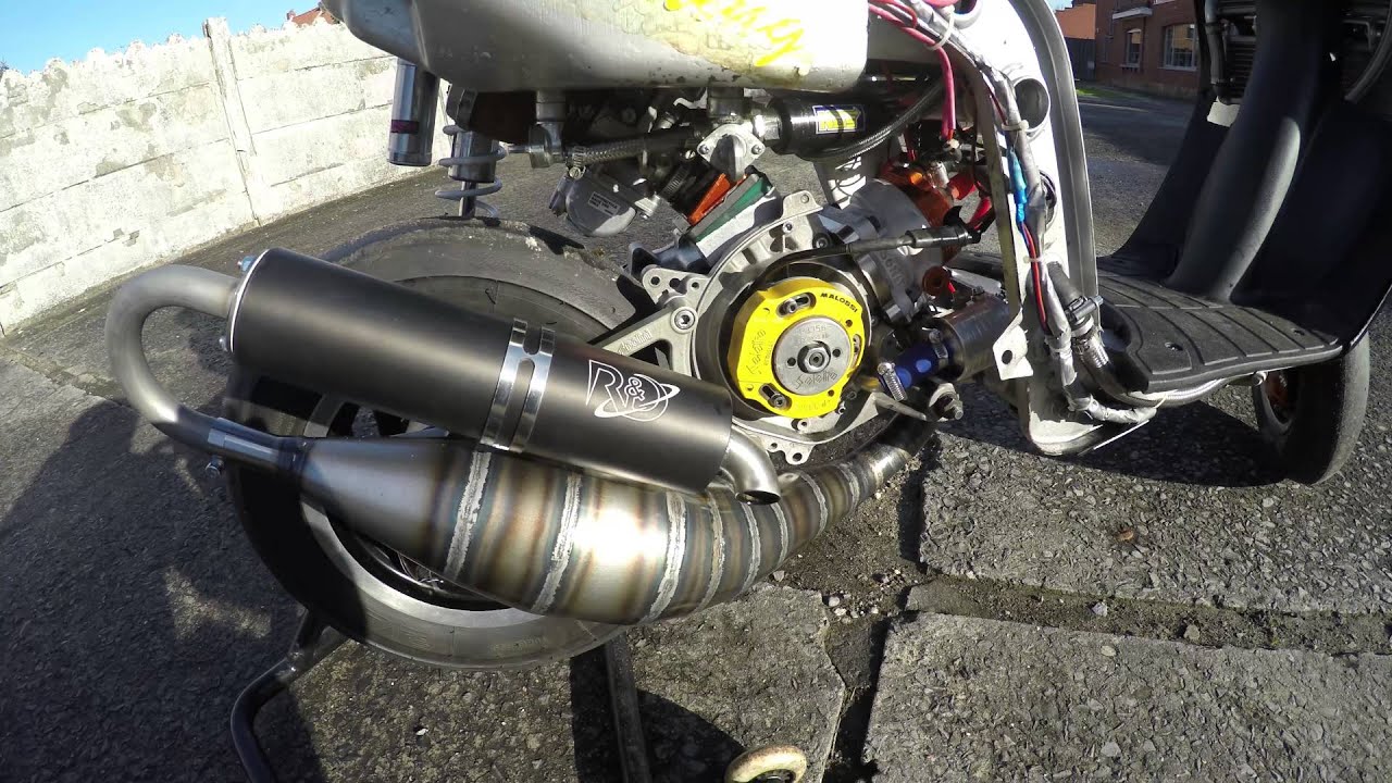 2016 setup - R&D 95cc exhaust + 2fast poulies - YouTube