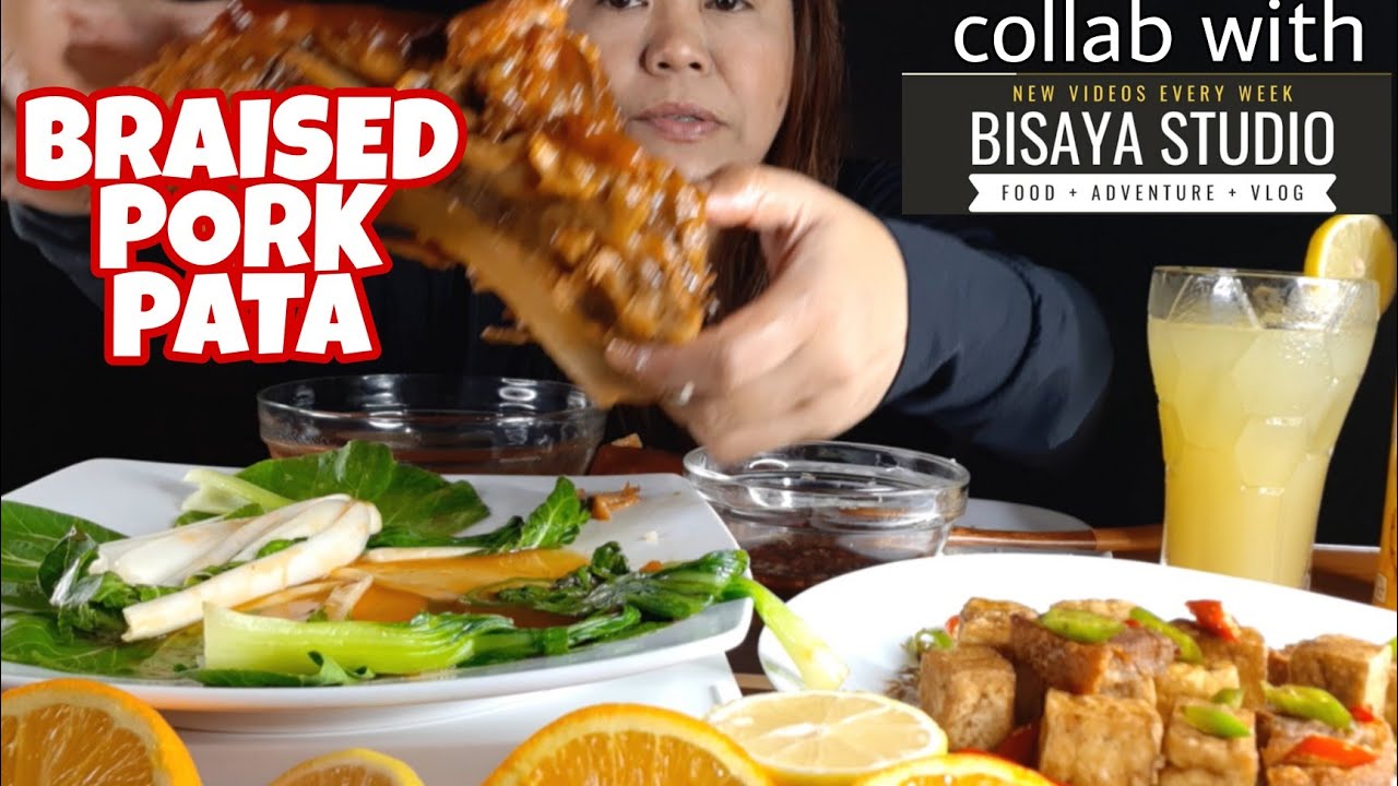 SLOW COOKED BRAISED PORK PATA AND SIZZLING PORK & TOFU MUKBANG I COLLAB ...