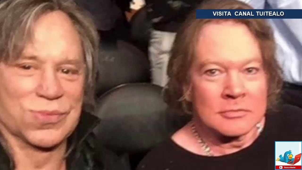 Foto de Axl Rose y Mickey Rourke causa polémica en redes - YouTube