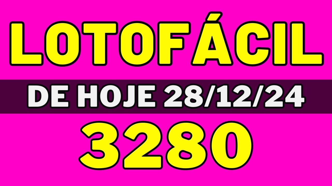 🍀Lotofácil 3280 – Resultado da lotofácil de hoje 3280 (28-12-24) - YouTube