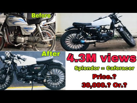 Modified custom Splendor bike restoration |Gulbarga karnataka ...