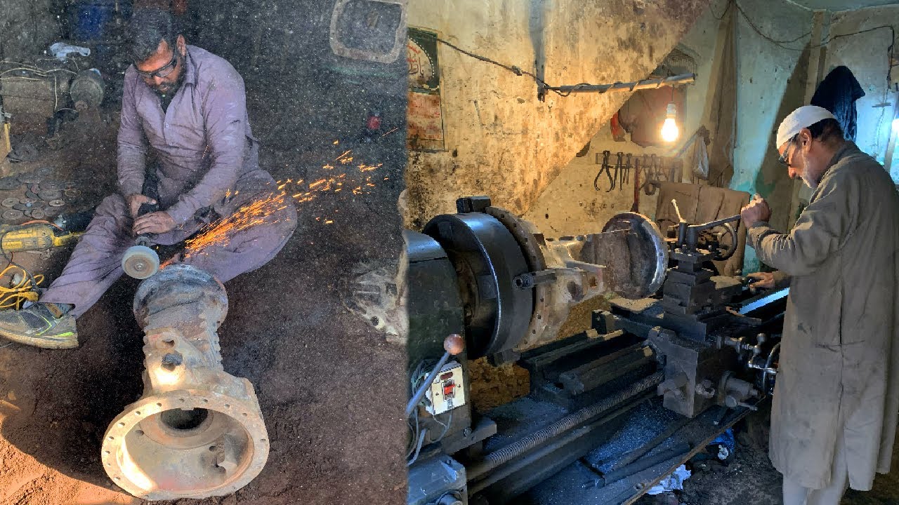 Hard working Process of Repair Rear Axle Housing | Axle Housing Tube ...