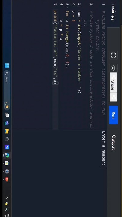 Program Of Find Factorial Of A Number In Python Pythonprogramming Programming Maths Coding