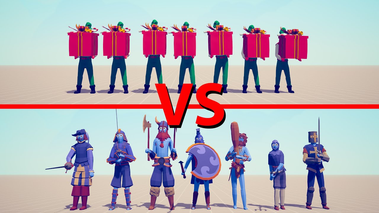 PRESENT ELF Team vs MELEE Team - Totally Accurate Battle Simulator TABS ...