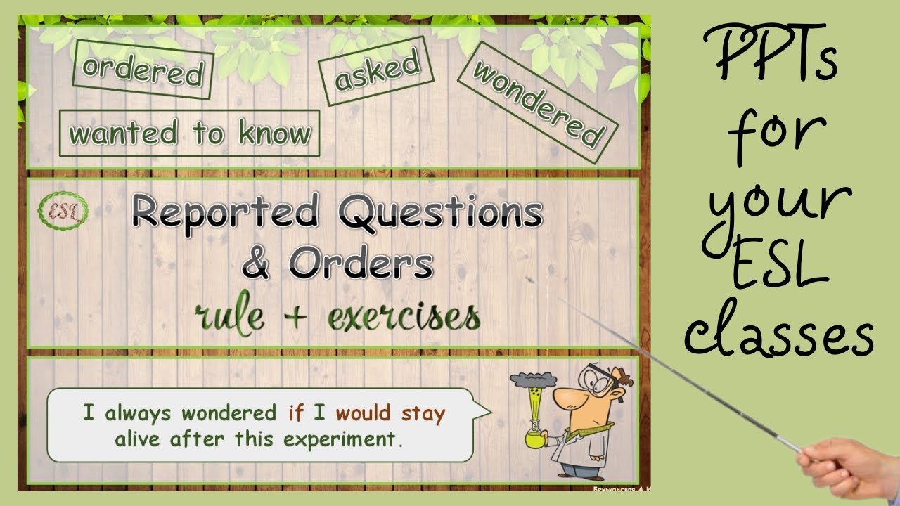 ESL Grammar | Reported Questions & Orders - YouTube