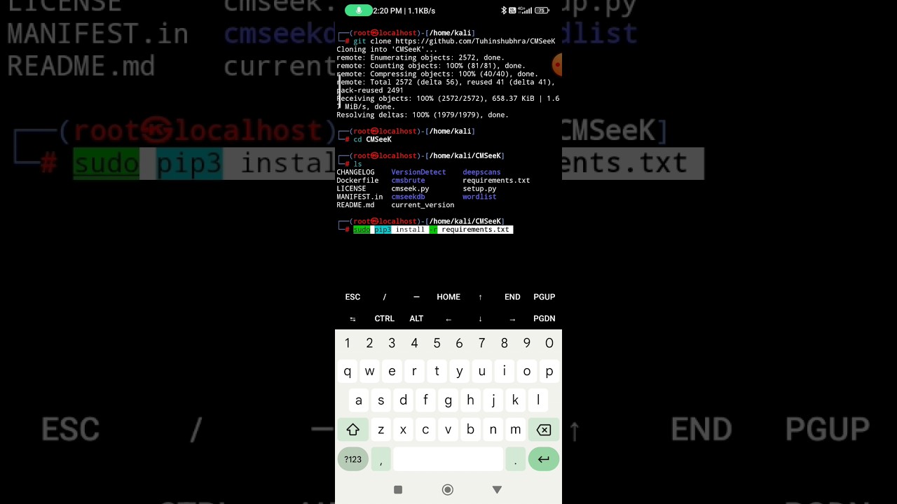 How To Install Cmseek In Kali Linux Kalilinux Kalilinuxtools Linuxsecurity Programming