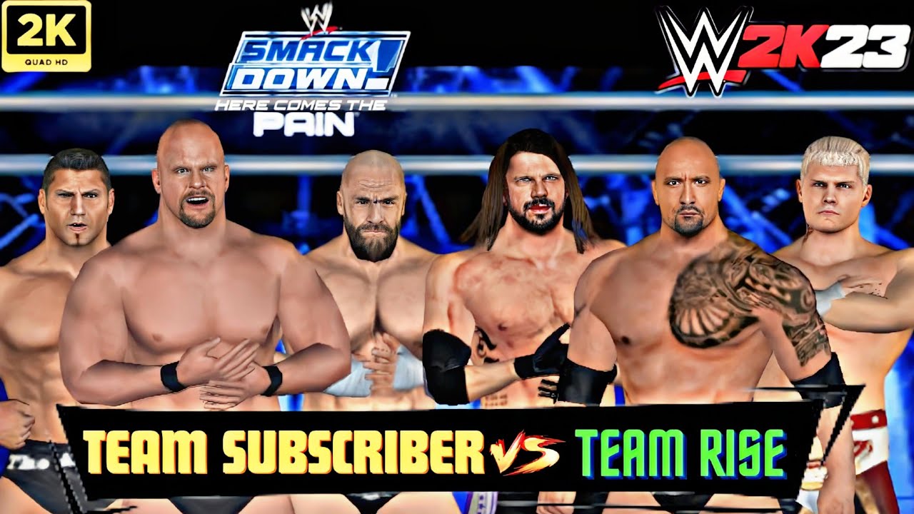 "Epic Clash: Team Subscriber vs. Team Rise - Smackdown Pain 2K23 Mod ...