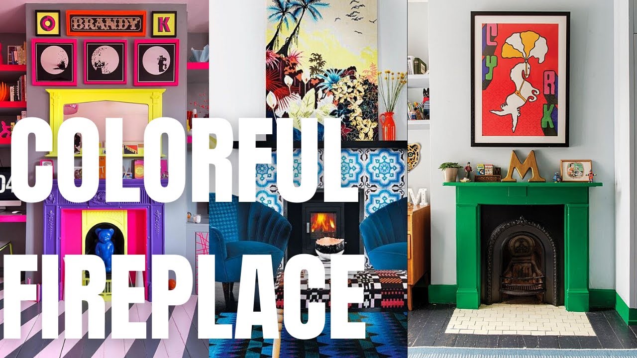Colorful Fireplace Design Ideas. Stunning Fireplace Renovation with ...