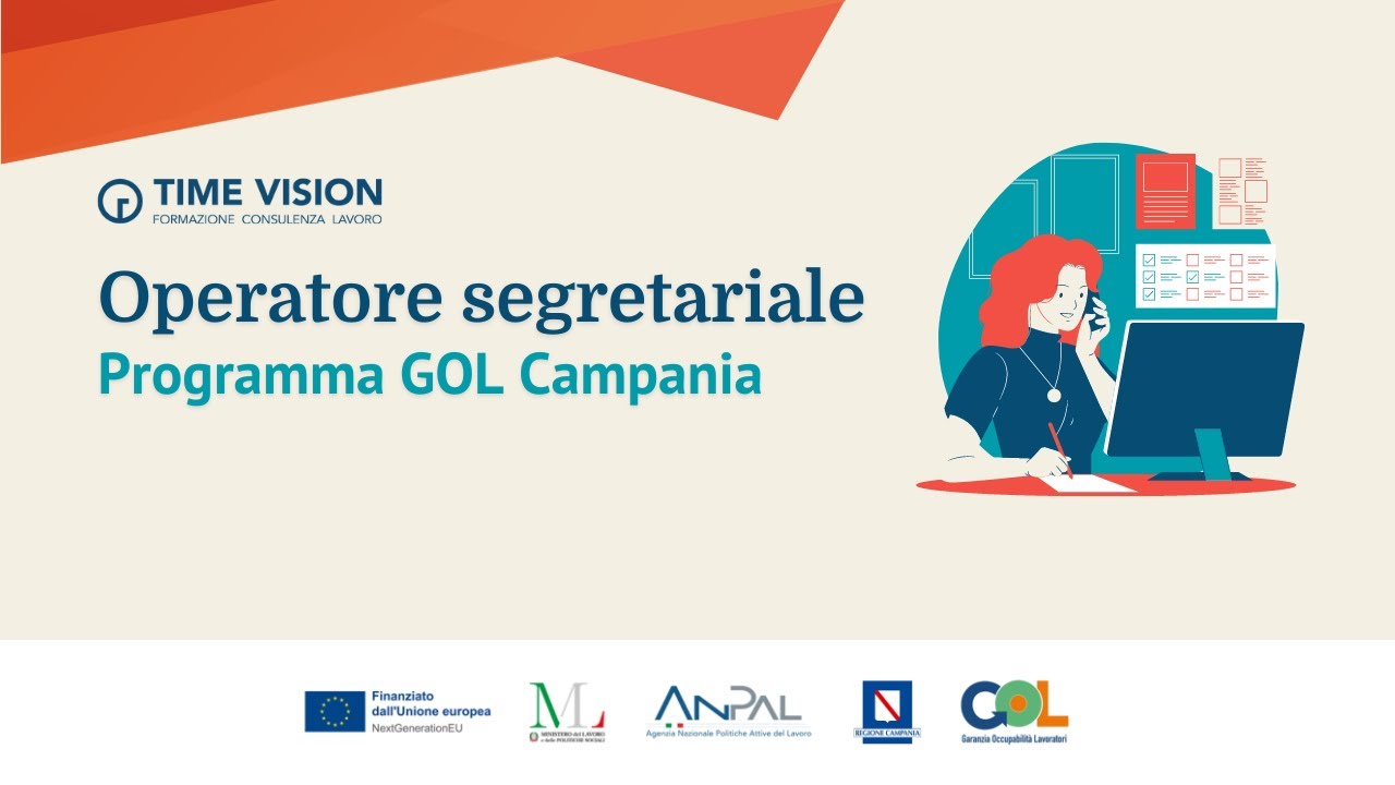 Operatore segretariale - Programma GOL Campania - YouTube