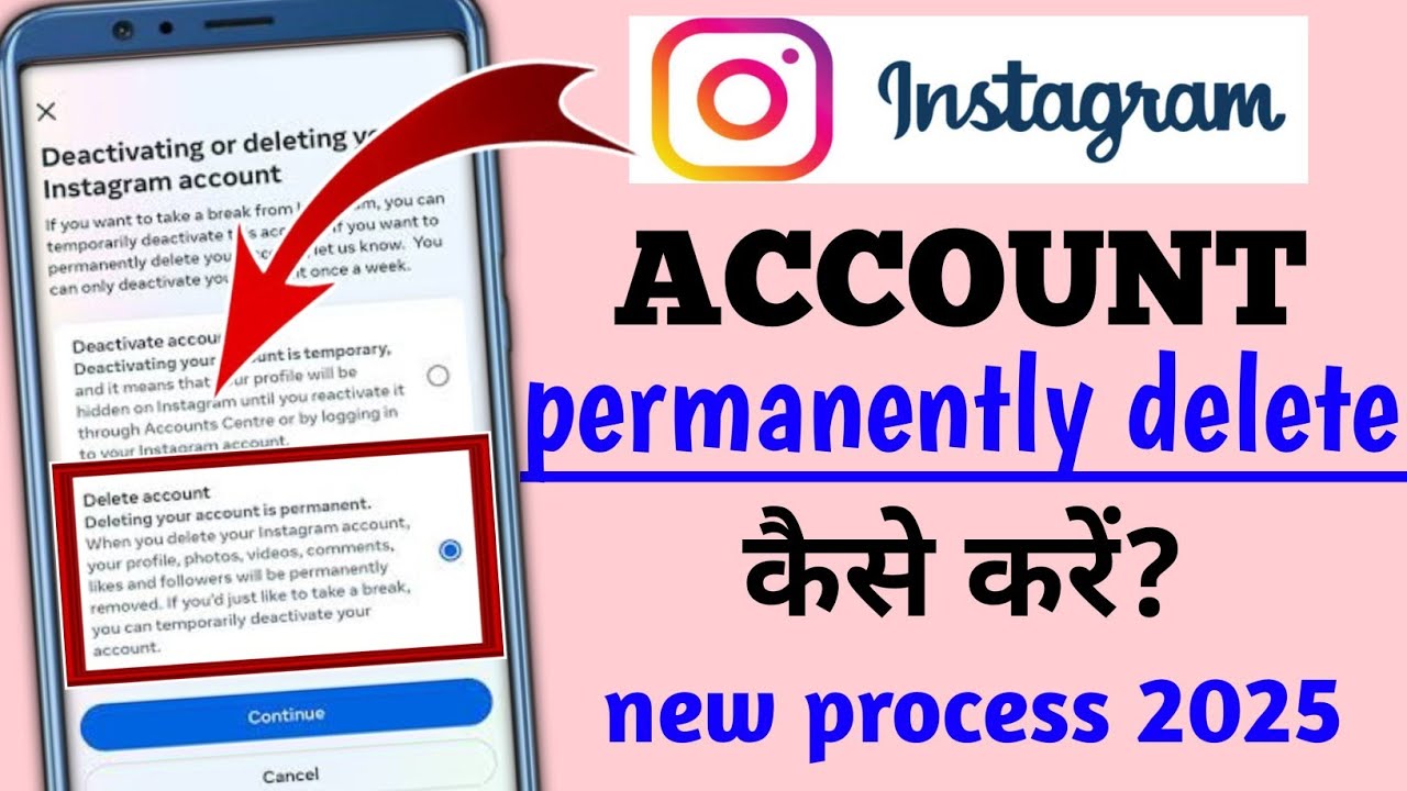 Instagram account delete kaise kare permanently | How to Delete Insta ...