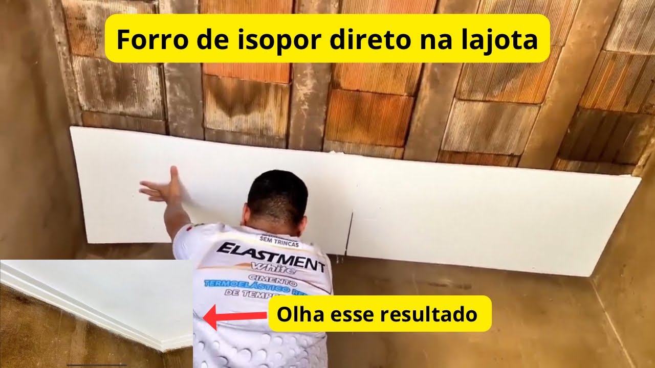 VEJA QUE IDEIA BRILHANTE COMO COLAR PLACAS DE ISOPOR DIRETO NA LAJOTA ...